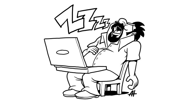 Catching up… – Alex Hughes Cartoons