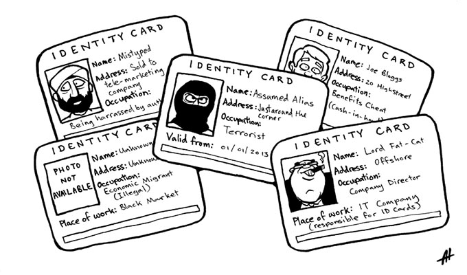 Identity Cards – Alex Hughes Cartoons
