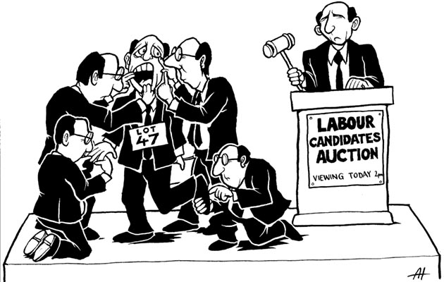 Labour Candidates Auction – Alex Hughes Cartoons