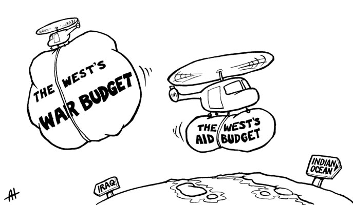 The West’s War Budget – Alex Hughes Cartoons