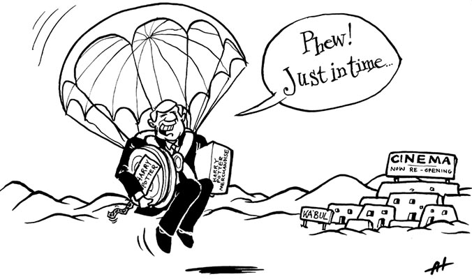 Phew! Just In Time… – Alex Hughes Cartoons