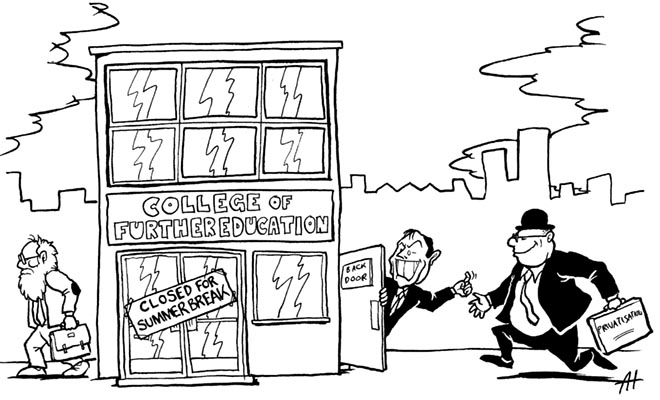 Privatisation By The Back Door – Alex Hughes Cartoons