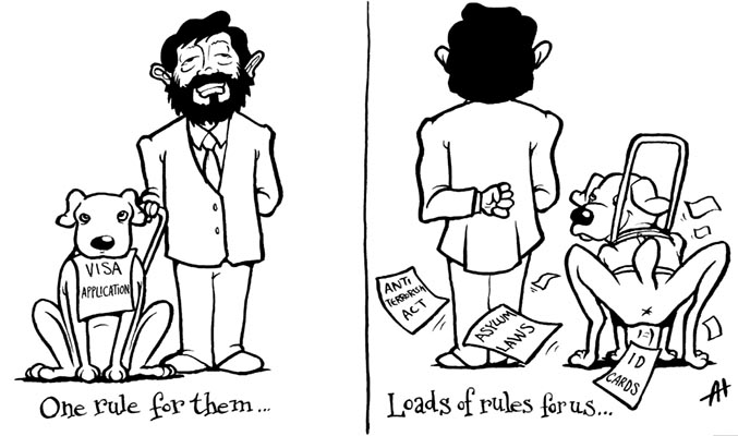 One Rule For Them… – Alex Hughes Cartoons