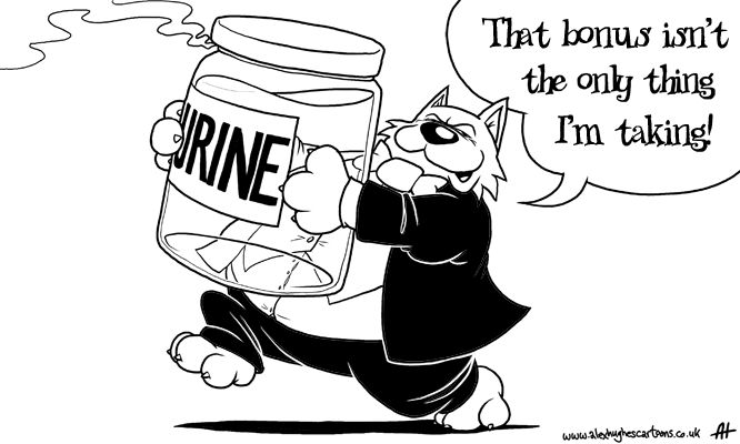 That bonus isn’t the only thing I’m taking! – Alex Hughes Cartoons