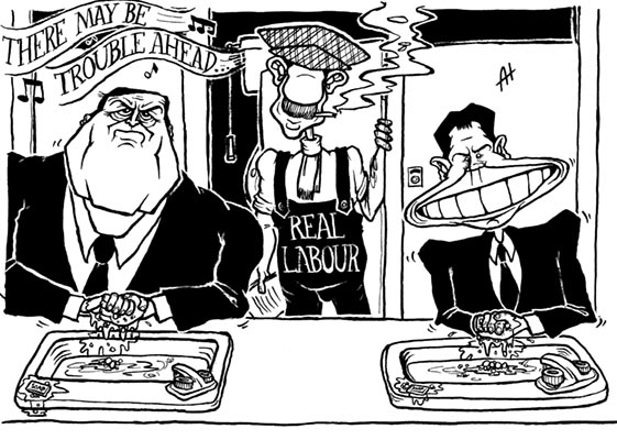 There May Be Trouble Ahead – Alex Hughes Cartoons