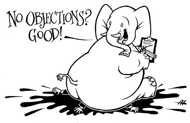 No Objections..? – Alex Hughes Cartoons