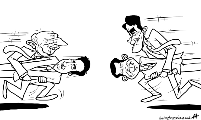 Head To Head Clash – Alex Hughes Cartoons