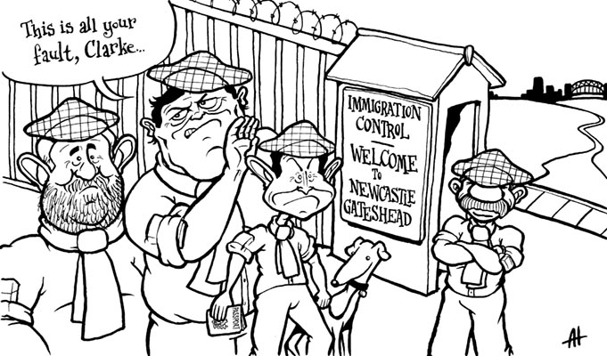Welcome To Newcastle And Gateshead… – Alex Hughes Cartoons