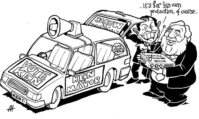 For His Own Protection – Alex Hughes Cartoons